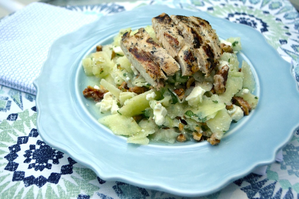 Cucumber, Apple and Feta Salad with Cilantro-Lime Grilled Chicken - My ...